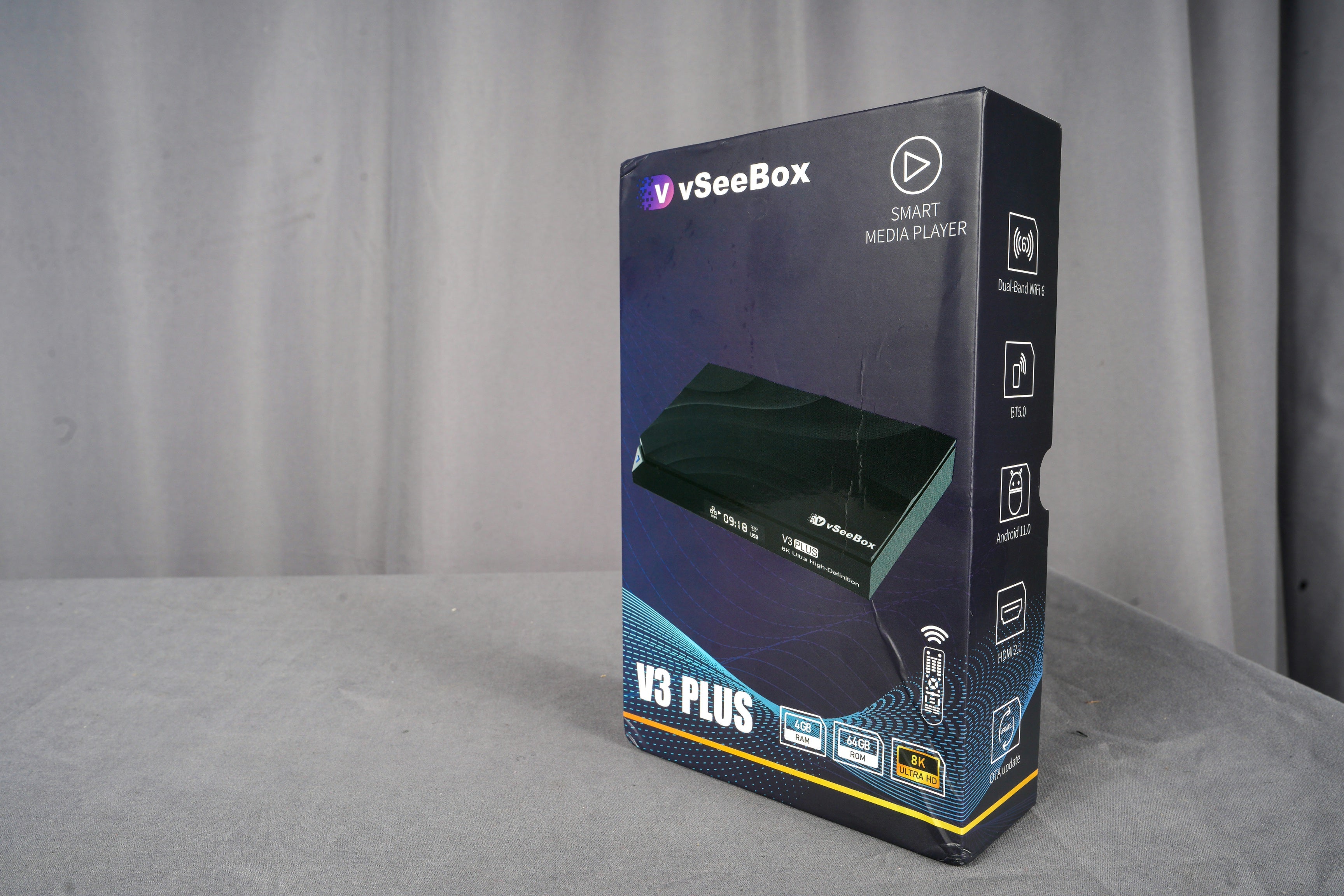 vSeeBox V3 Plus – Blue and Gold Electronics
